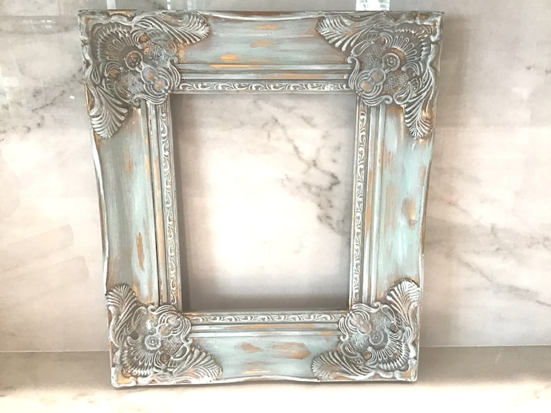 Distressed Frame Chalk Painted Frame French Country Decor Open - Etsy
