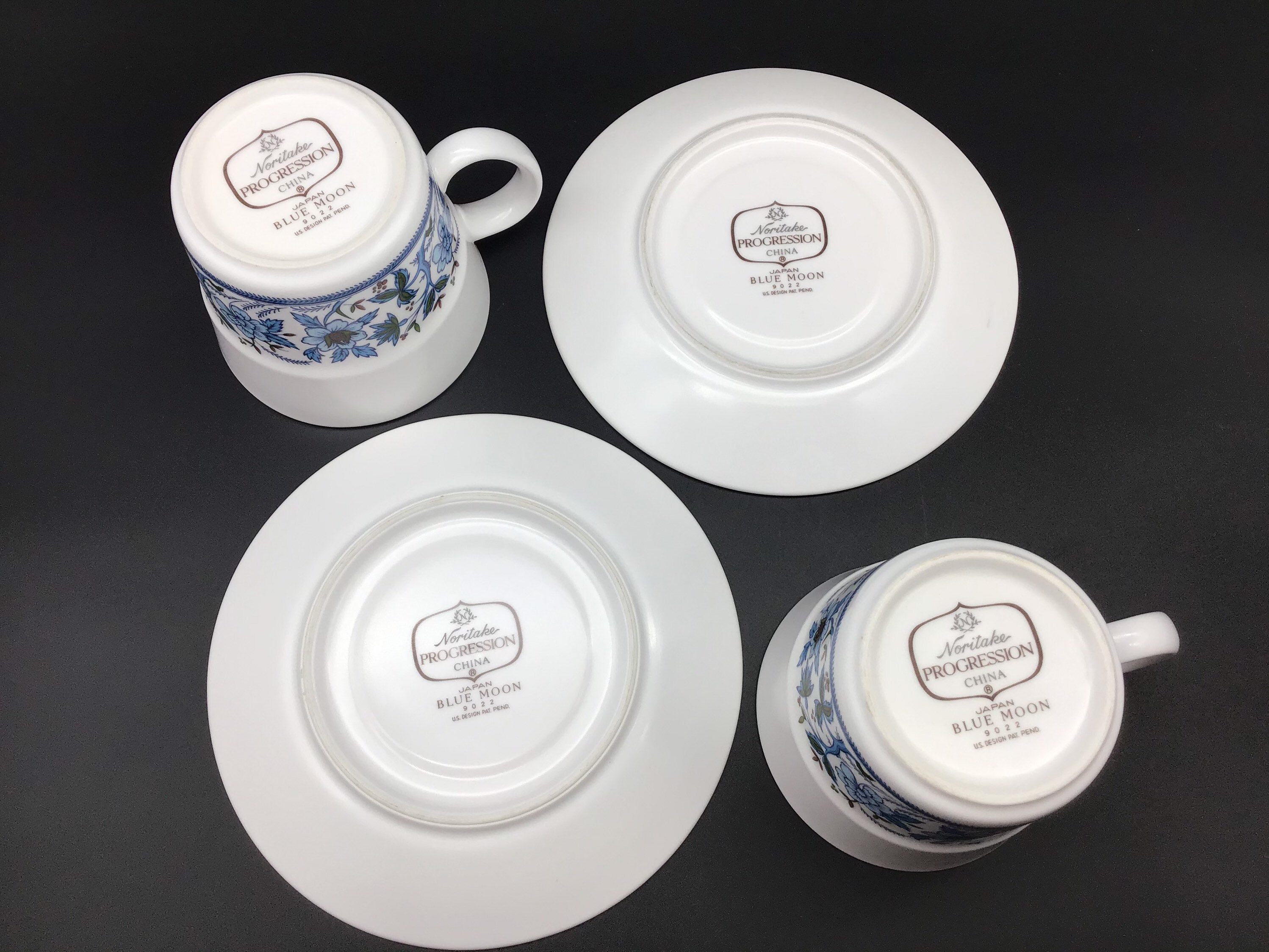 Noritake Progression China Blue Moon Pattern Cup and Saucer | Etsy