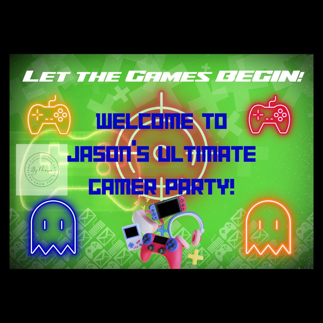 Gamer Birthday Poster -- Digital Download -- Customizable - Etsy