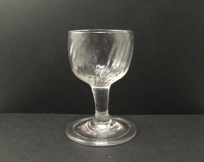 Late 18th Century Georgian Rib Moulded Dram Glass, Surface Ribbed Stem ...