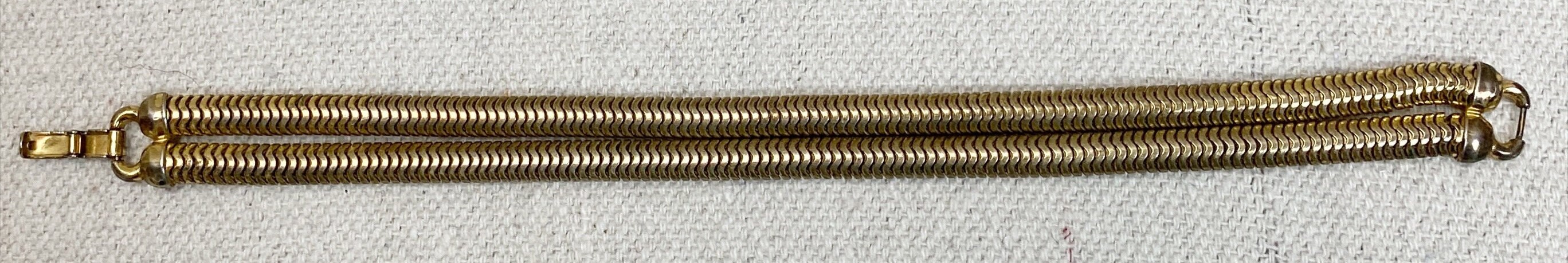 Forstner Sterling Vermiel Double Snake Chain Bracelet - Etsy