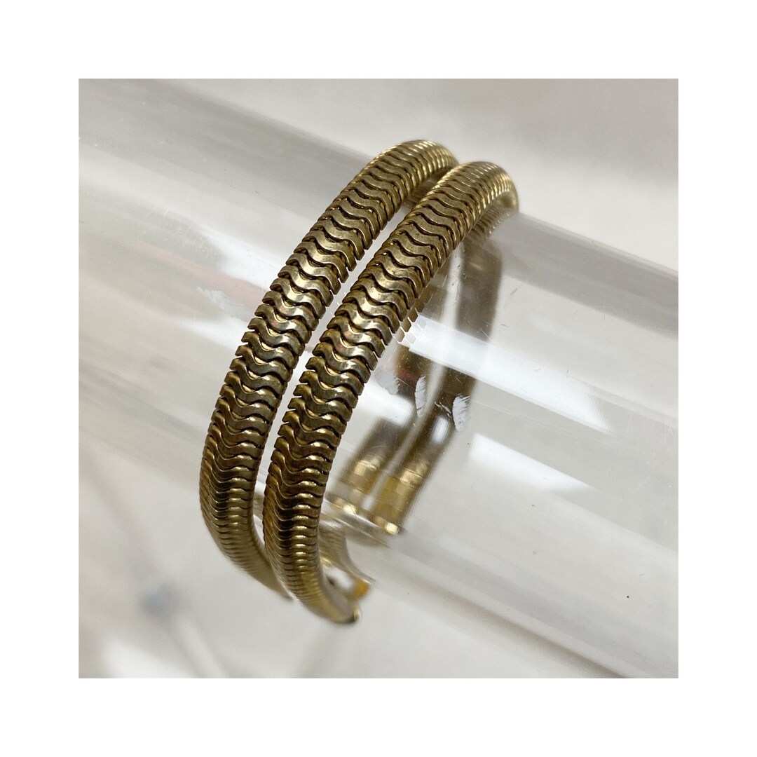 Forstner Sterling Vermiel Double Snake Chain Bracelet - Etsy