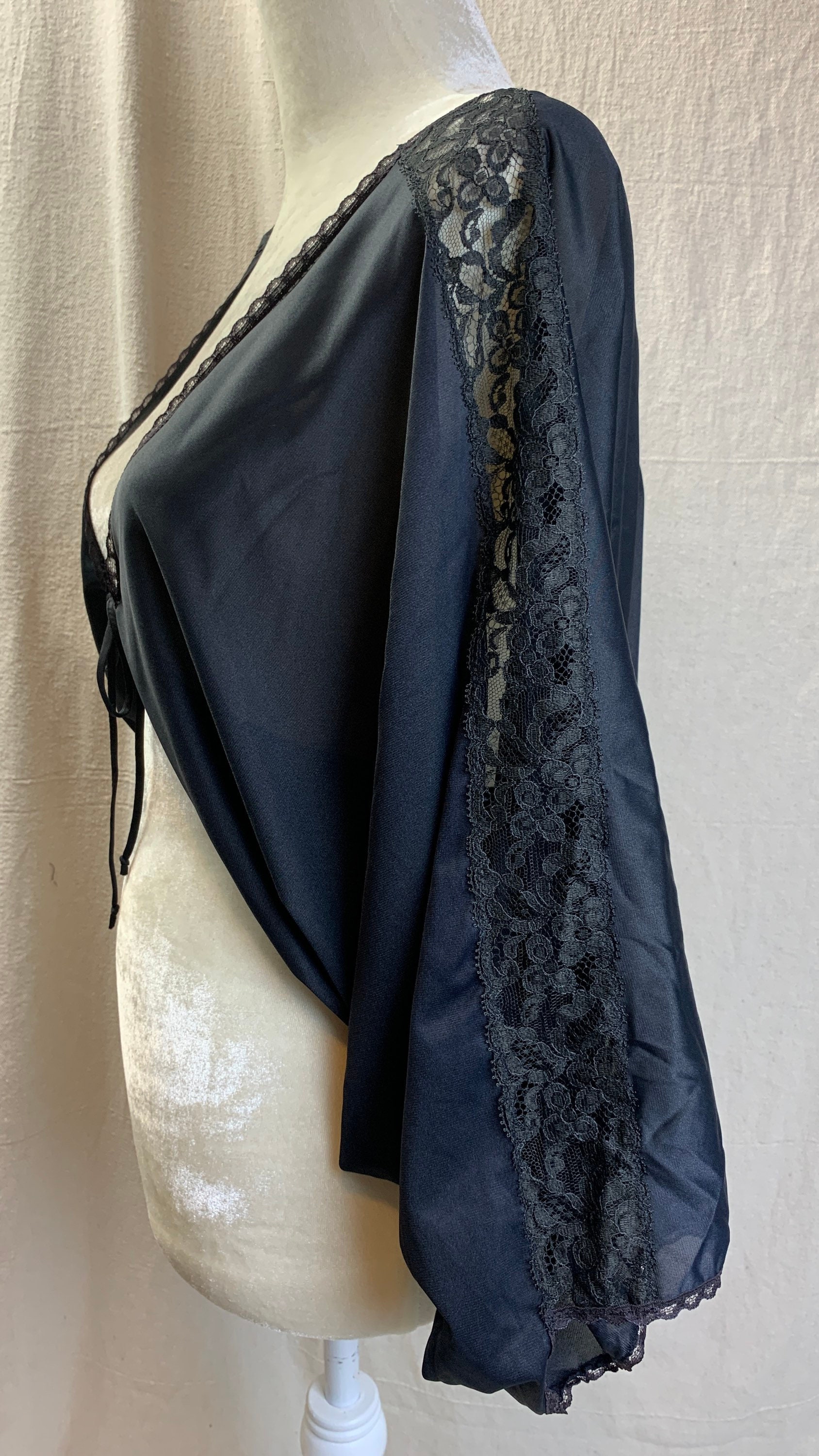Vintage New Old Stock Black Cocoon Batwing Lingerie Shrug - Etsy