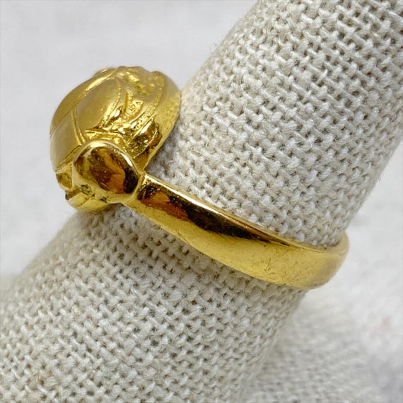 MMA Egyptian Tutankhamun 1976 Scarab Swivel Flip Ring… - Gem