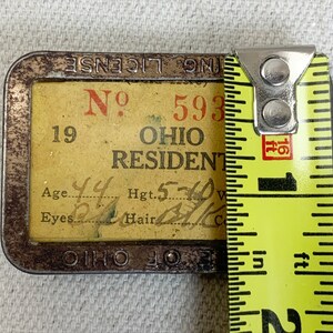 Vintage State of Ohio Fishing License Badge 1945 - Etsy
