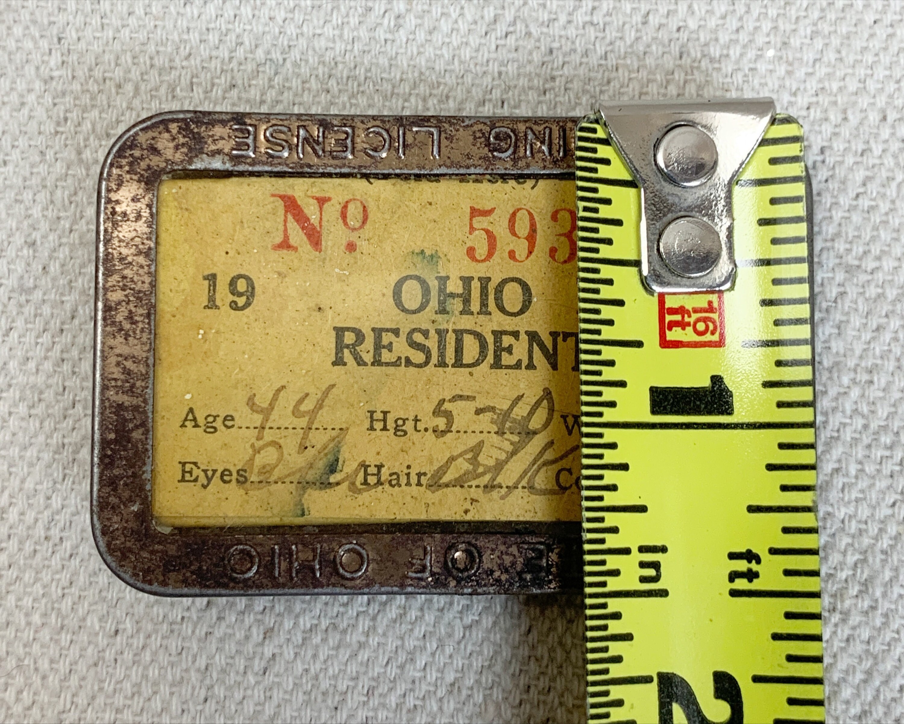 Vintage State of Ohio Fishing License Badge 1945 - Etsy