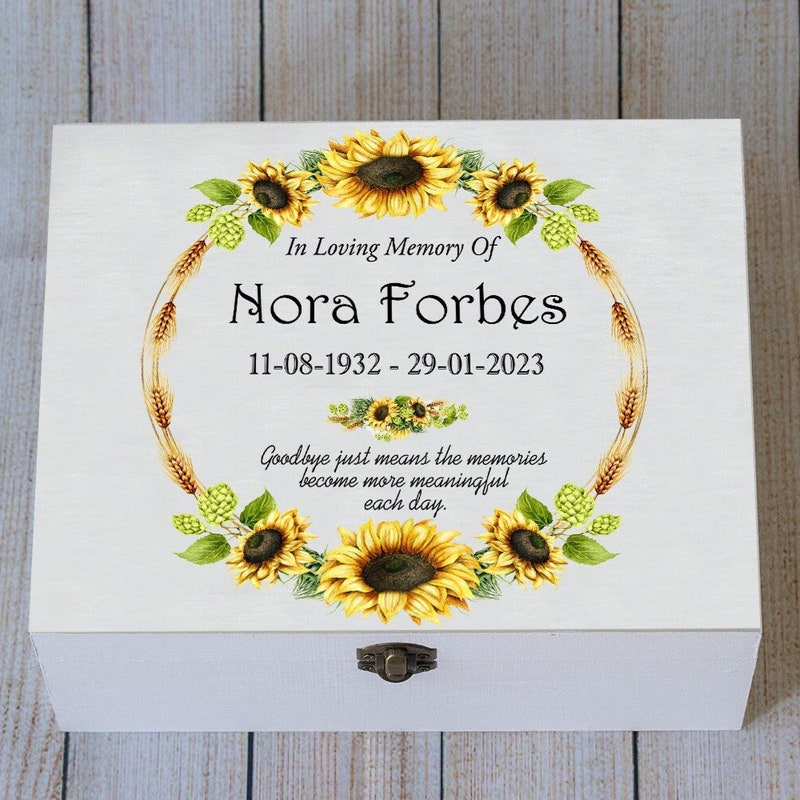 Ashes Box Sunflower - Etsy UK