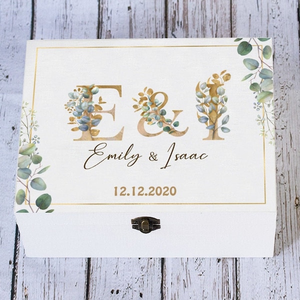 Monogrammed Card Box - Etsy