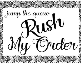Rush My Order Upgrade Jump the Queue Guaranteed Faster - Etsy