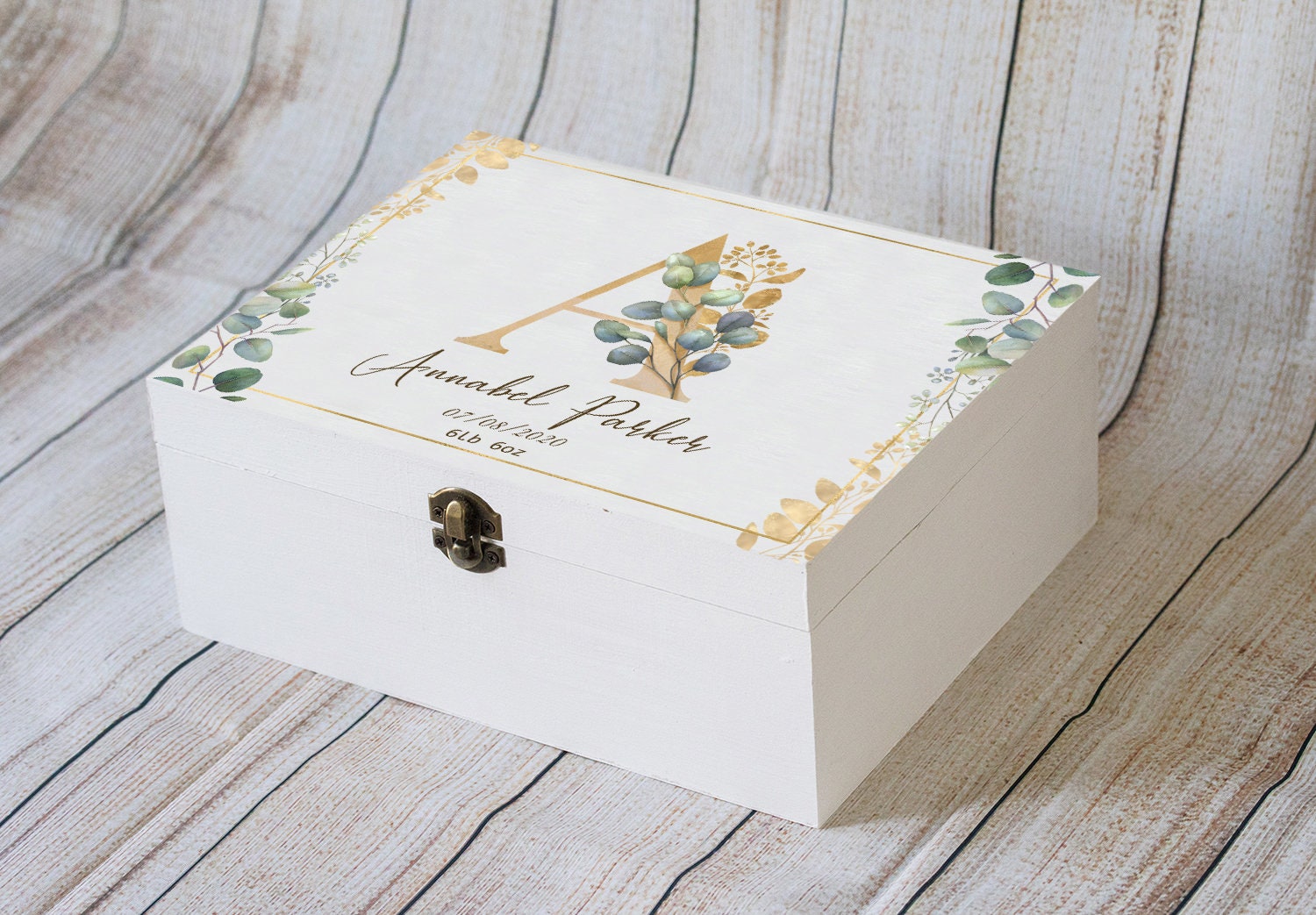 Personalised Baby Keepsake Box Floral Memory Box Baby Shower | Etsy