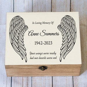 Personalised Funeral Box, Ashes Holder, Urn Human Cremation, Memorial ...