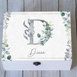 Personalised Baby Keepsake Box, Floral Memory Box, Baby Shower Box ...
