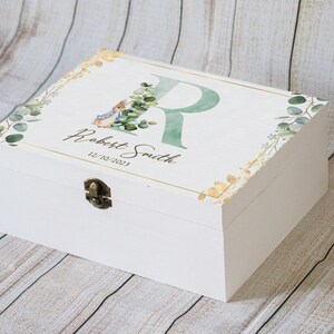 Personalised Baby Keepsake Box, Peter Rabbit Memory Box, Baby Shower ...