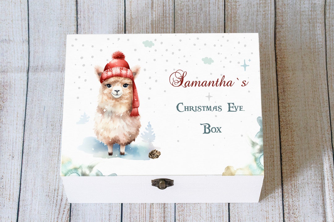 Personalized Llama Christmas Eve Box: Wooden Keepsake Box - Etsy