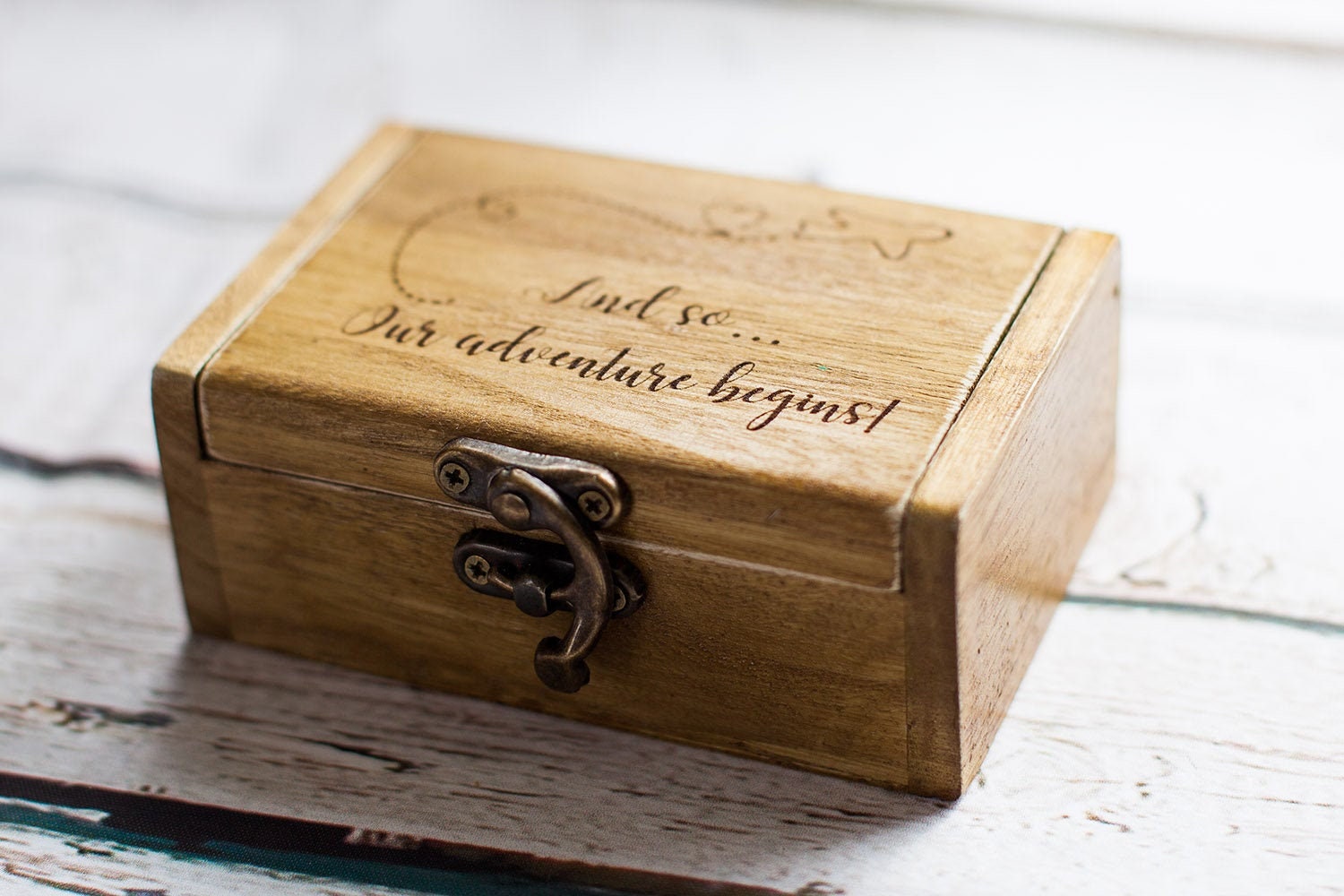 Rustic Ring Bearer Box Personalized Wedding Ring Box - Etsy