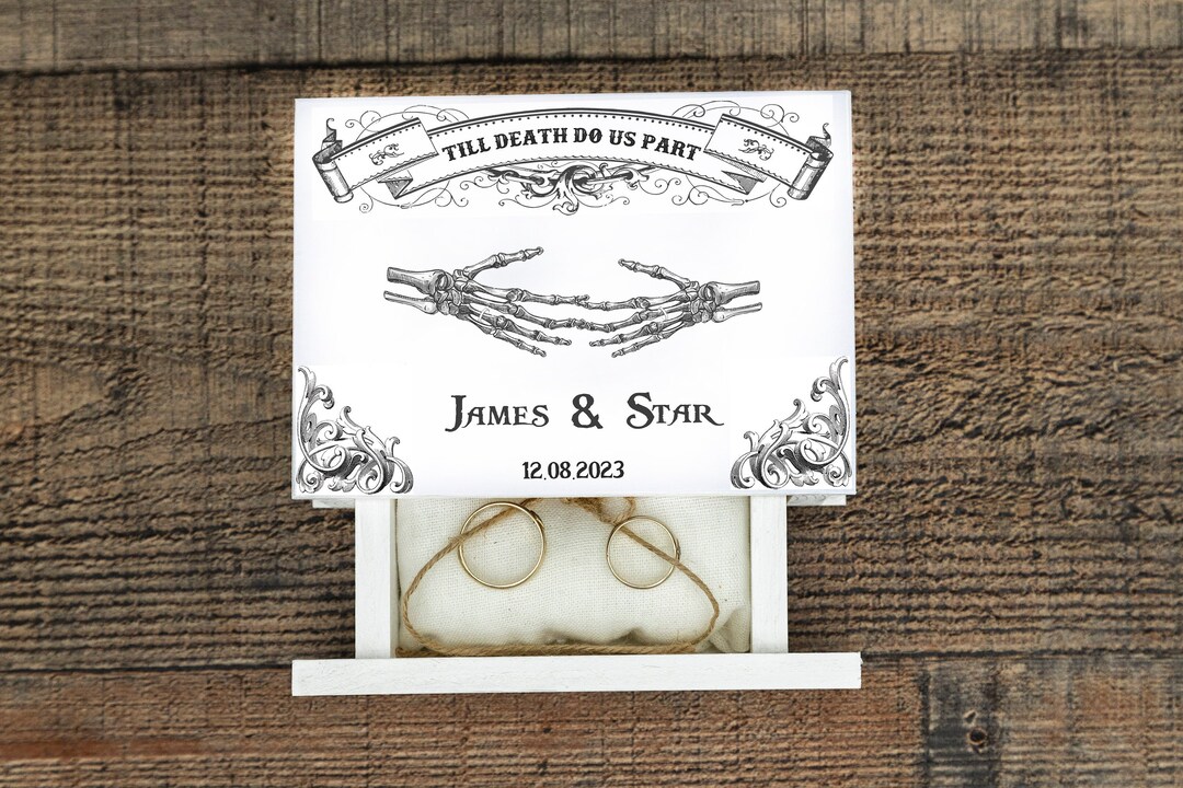 Gothic Wedding Ring Box Skulls Ring Box Gothic Ring Bearer Box - Etsy