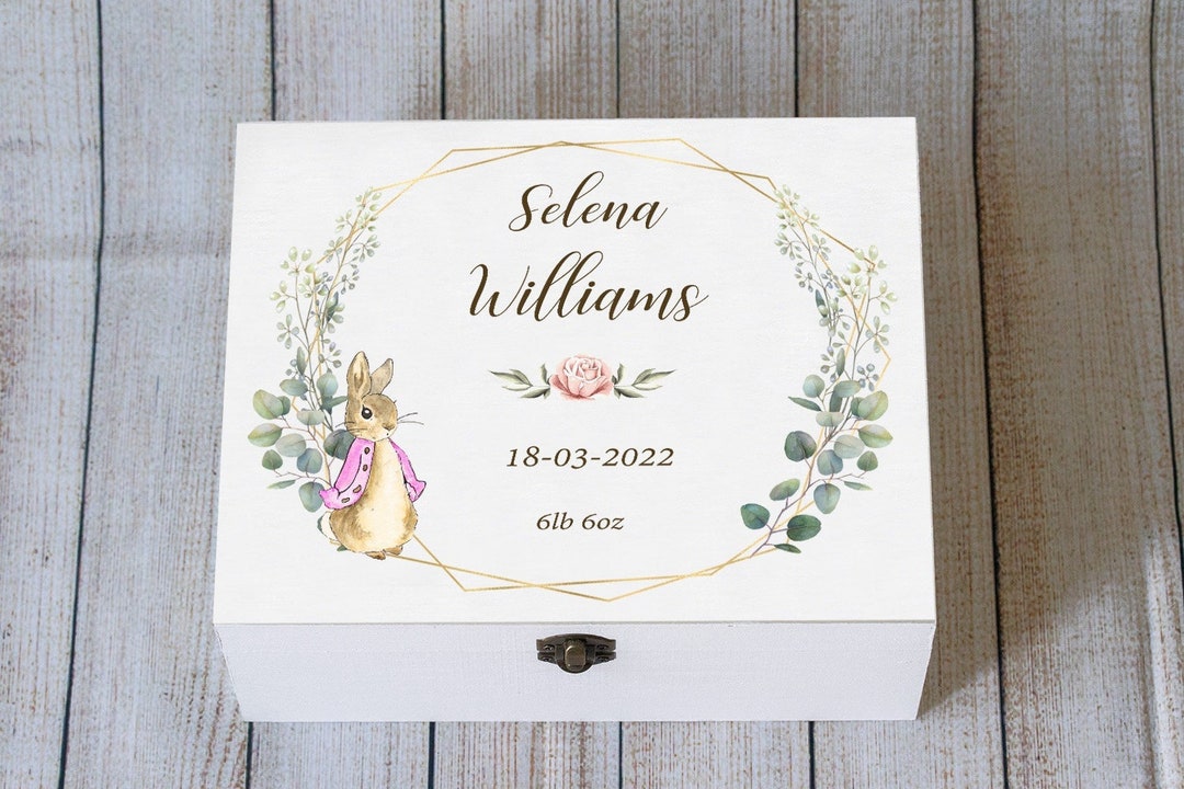 Personalised Baby Keepsake Box Peter Rabbit Memory Box Custom - Etsy
