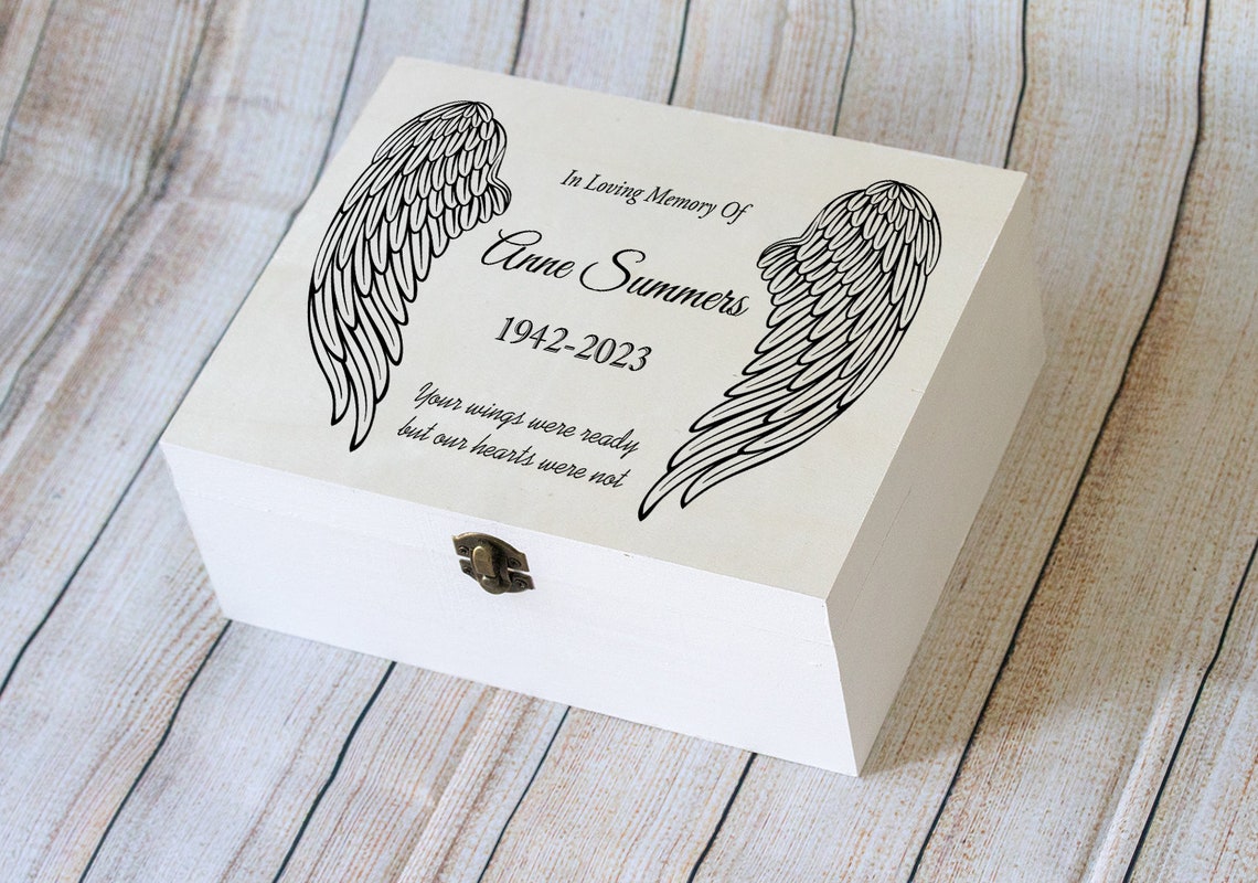 Personalised Funeral Box, Ashes Holder, Urn Human Cremation, Memorial ...