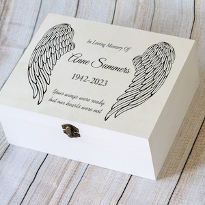Personalised Funeral Box, Ashes Holder, Urn Human Cremation, Memorial ...