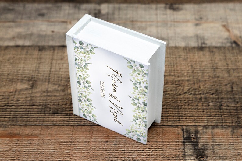 Personalized Wedding Ring Box Book Shaped Floral Ring Box - Etsy