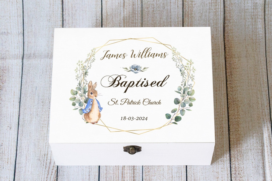 Personalized Baptism Keepsake Box for Baby Boy/girl, Custom Christening Memory Box, Baby Baptism ...