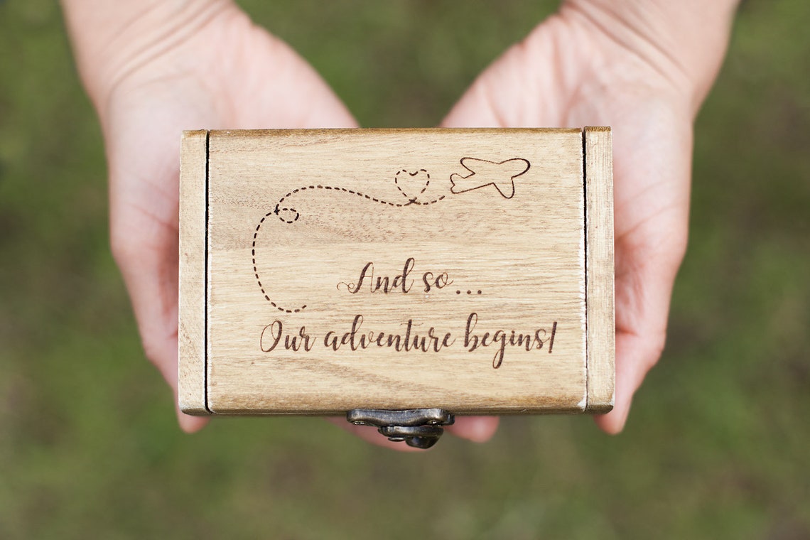 Rustic Ring Bearer Box Personalized Wedding Ring Box - Etsy