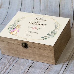 Personalised Baby Keepsake Box, Peter Rabbit Memory Box, Custom Baby ...