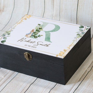 Personalised Baby Keepsake Box, Peter Rabbit Memory Box, Baby Shower ...