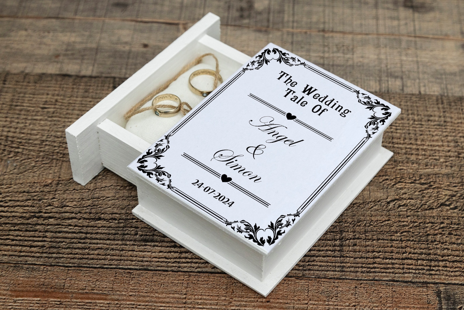 Rustic Wedding Ring Box Ring Bearer Box Wooden Ring Box | Etsy