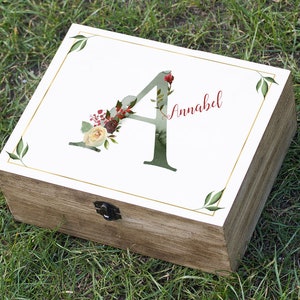 Personalised Monogram Box, Jewelry Box, Birthday Gift, Personalized ...