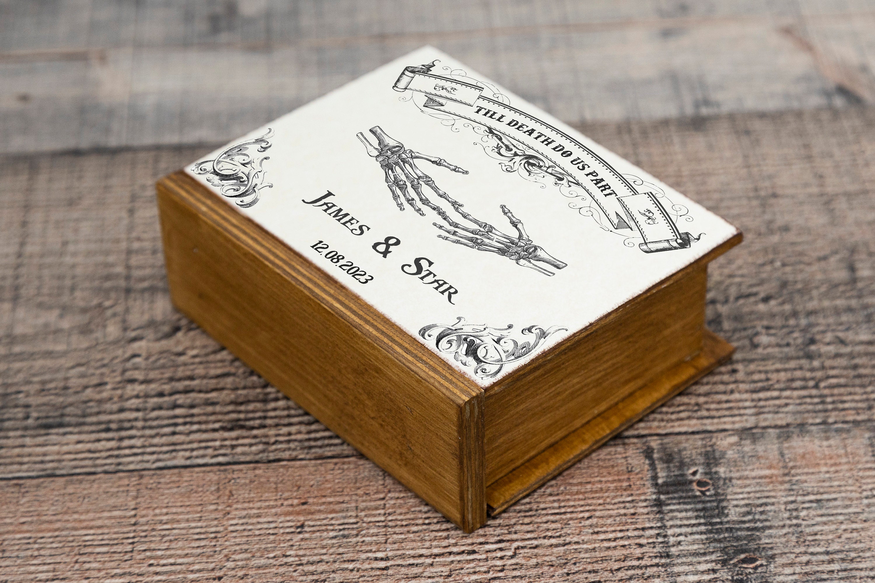 Halloween Wedding Ring Box Skulls Ring Box Gothic Ring Bearer - Etsy