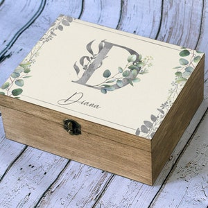 Personalised Baby Keepsake Box, Floral Memory Box, Baby Shower Box ...