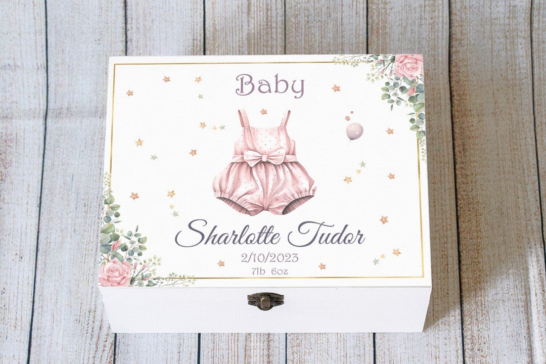 Personalised Baby Keepsake Box – Custom Wooden Memory Box for Newborn ...