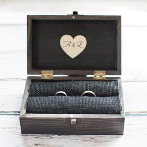 Gothic Ring Bearer Box, Skulls Wedding Ring Box, Personalized Wedding ...