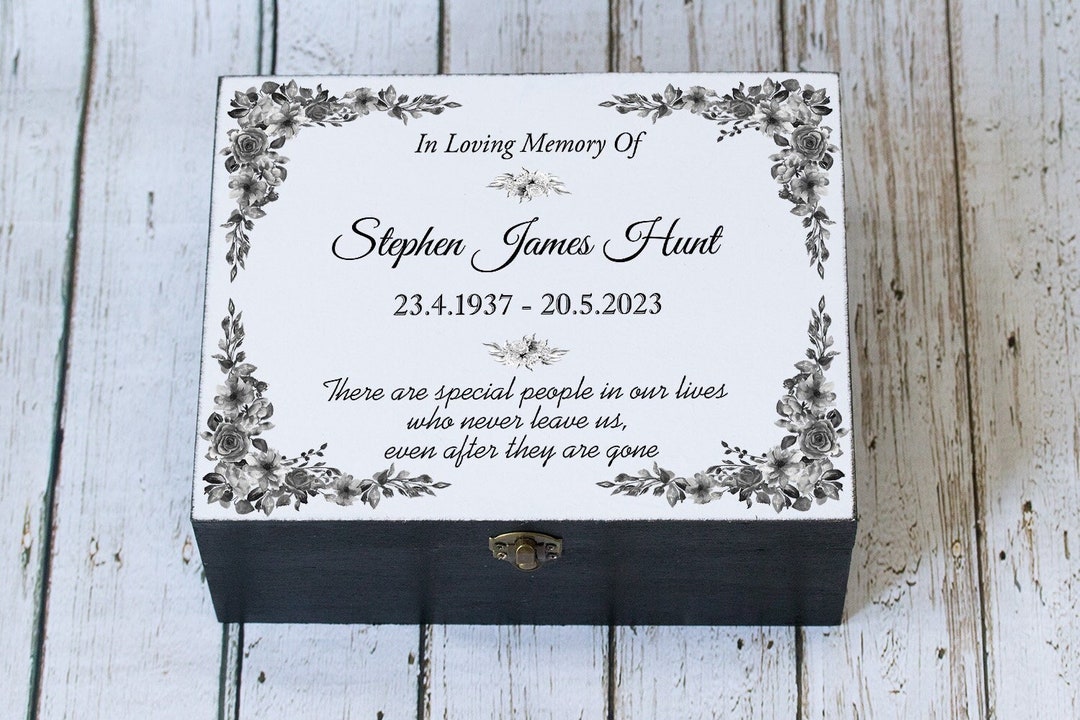 Keepsake Funeral Box, Ashes Holder, Urn Human Cremation, Memorial Box ...