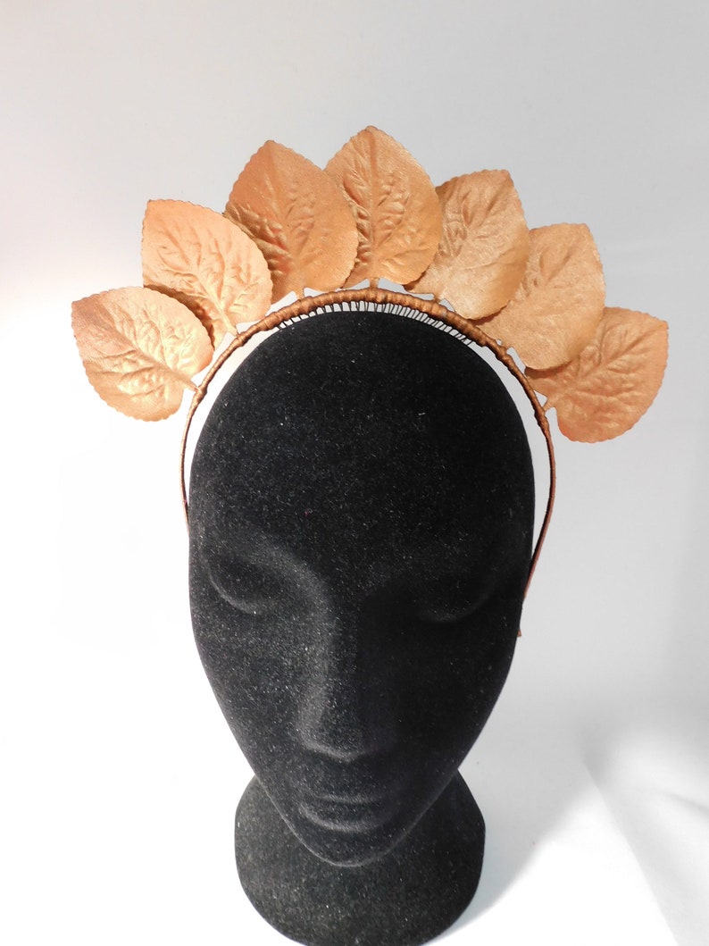 Athena // Statement Copper Leaf Crown Headpiece - Etsy Australia