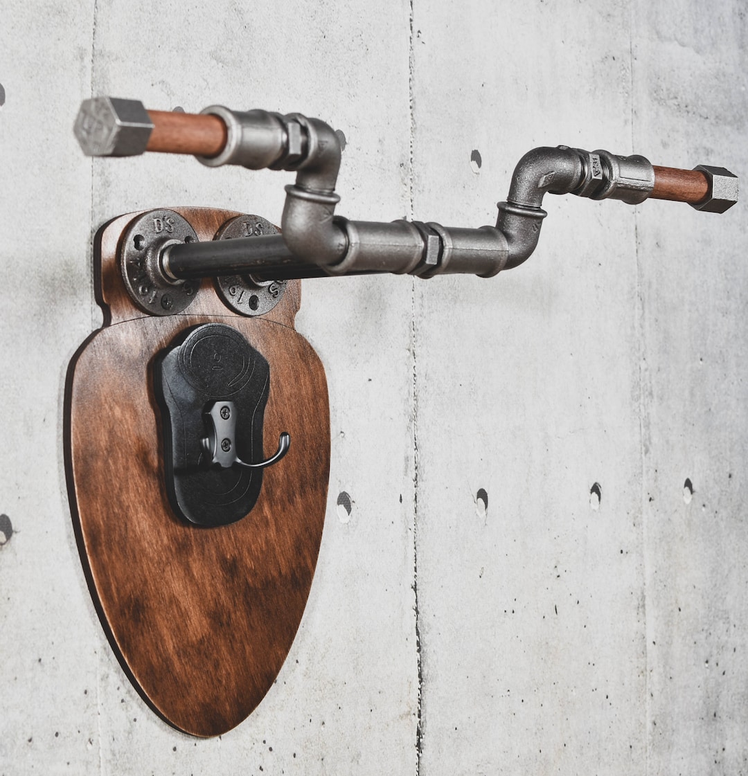 Wall Hanger Motorbike TWO Helmets Holder Jacket Gloves Hard Hat Hook ...