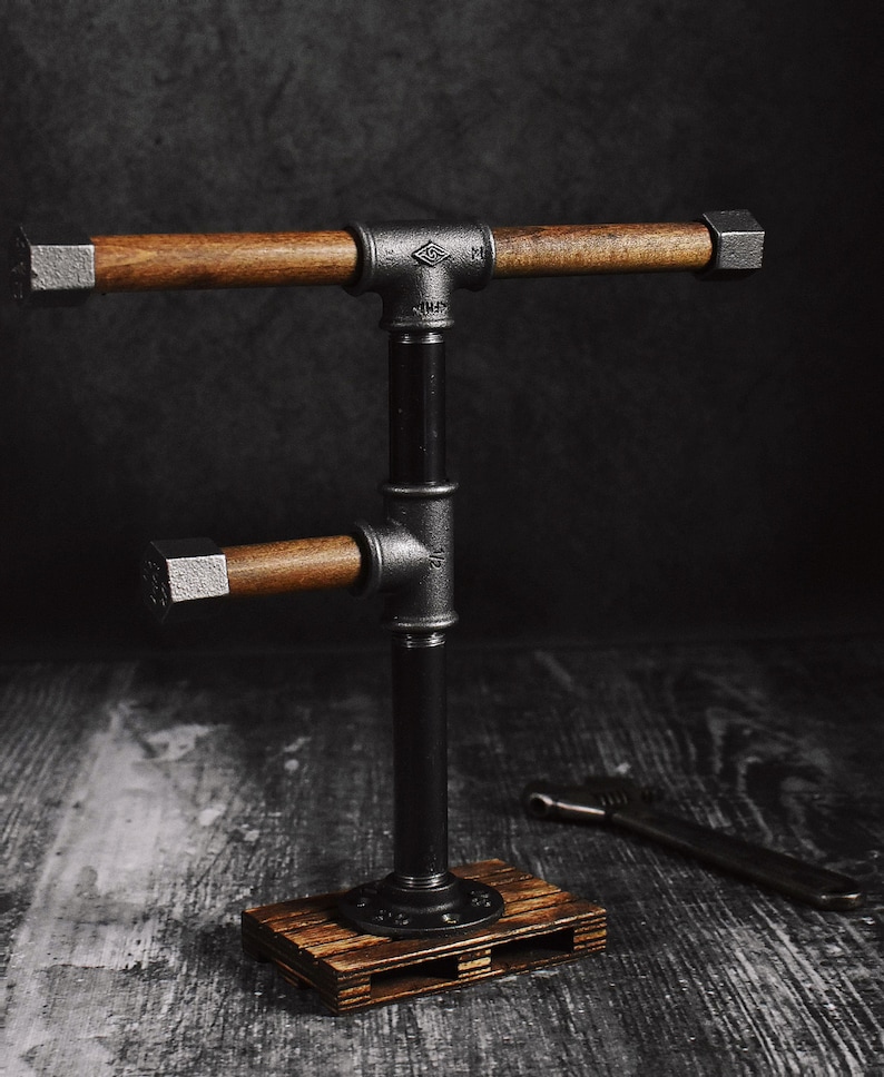 Industrial Organizer Pipe Watch Stand Rack Necklaces,headphones Neck ...