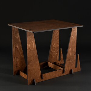 Vinyl Record Holder Gramophone Stand Table Desk Record Player Wood ...