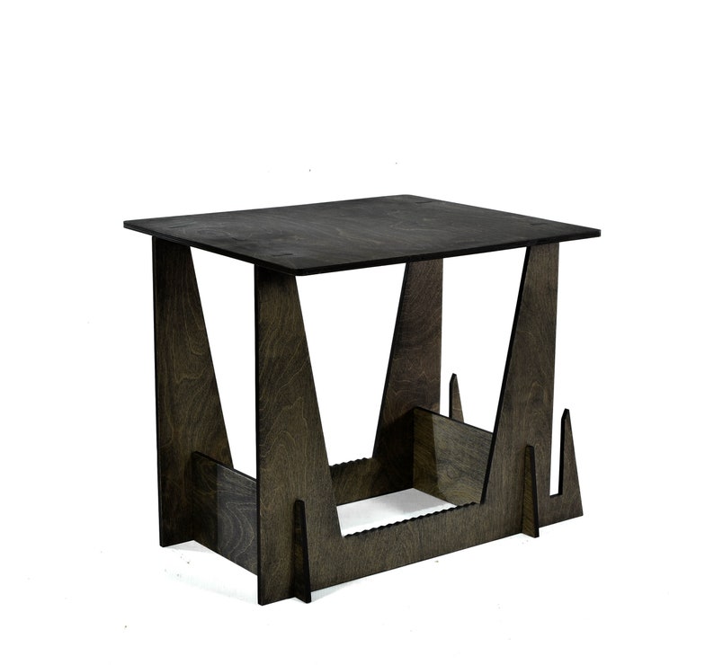 Vinyl Record Holder Gramophone Stand Table Desk Record Player Wood ...