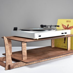 Turntable Stand Vinyl Record Holder Amplifier Amp Table Desk Record ...