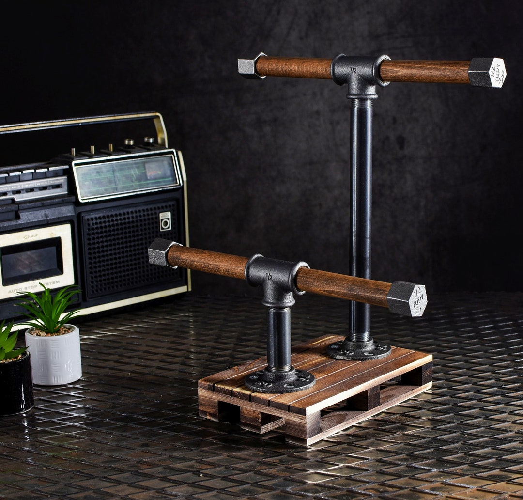Industrial Pipe Watch Stand Rack Bracelet Palette Base,wooden Holder ...