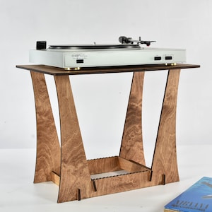 Vinyl Record Holder Turntable Stand Gramophone Stand Table Desk Record ...