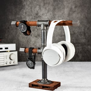 Industrial Organizer Pipe Watch Stand Rack Necklaces,headphones Neck ...