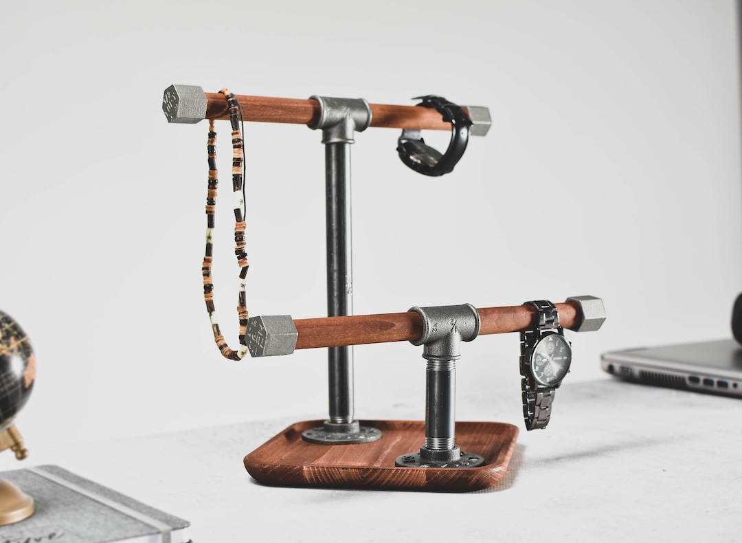 Watch Stand Rack Display Bracelet Tray Base Catch All, Wooden Holder ...