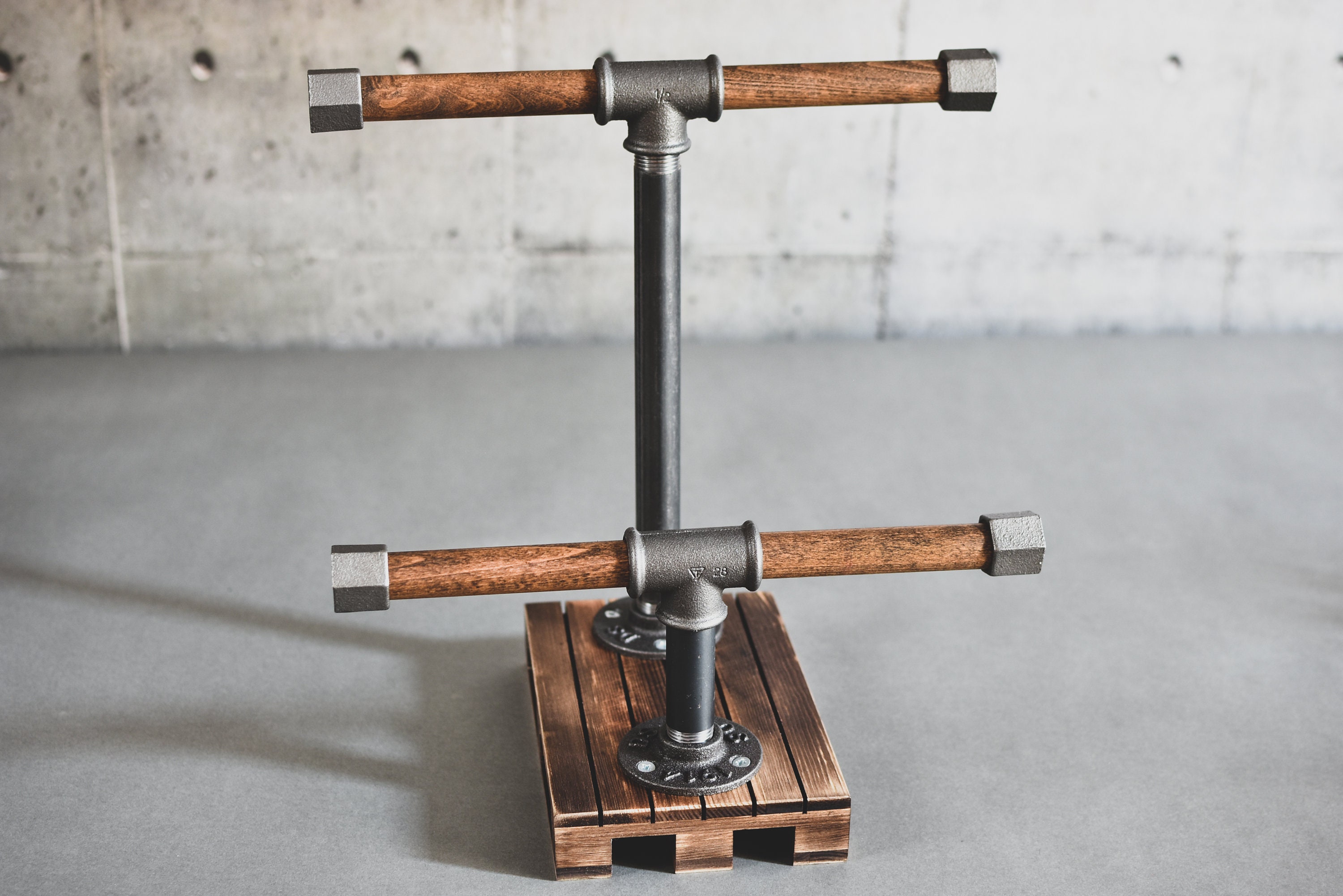 Industrial Pipe Watch Stand Rack Bracelet Palette Base,wooden Holder ...