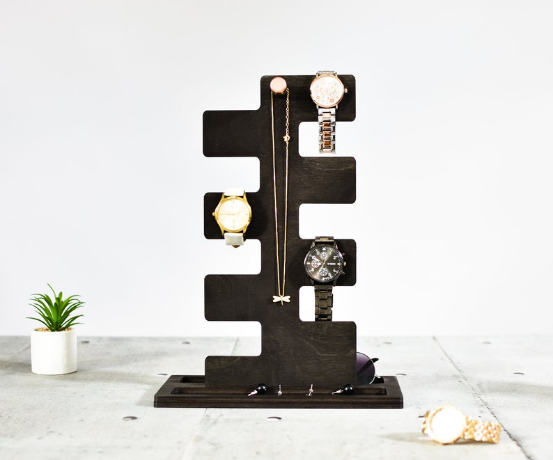 Organizer Watch Stand Rack Bracelet Tray Base Wooden Holder - Etsy