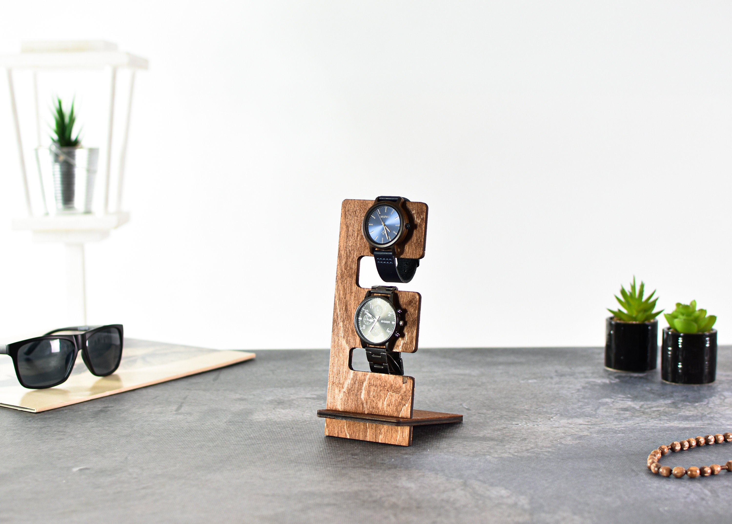 Organizer Rack Stand Watch Bracelet Wooden Holder Dock Display - Etsy