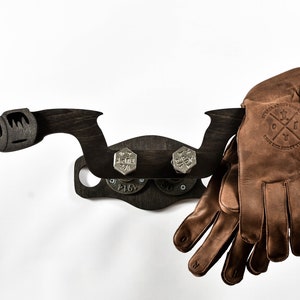 Double Wall Hanger Motorbike TWO Helmets Holder Jacket Gloves Hard Hat ...