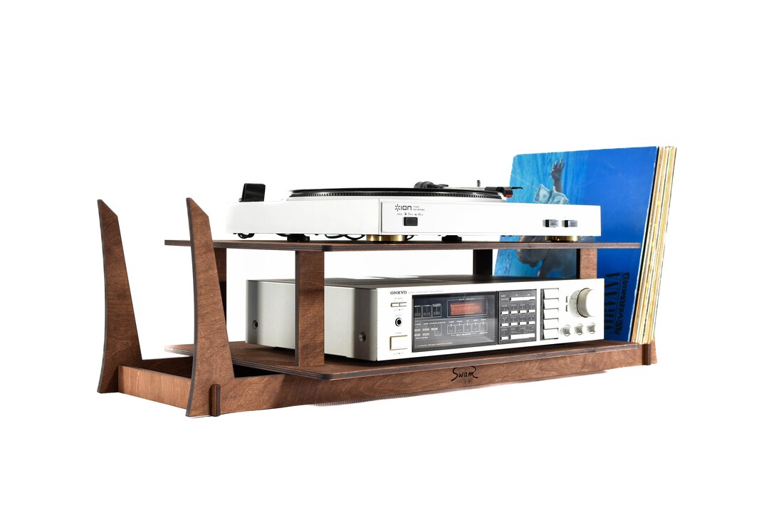 Turntable Stand Vinyl Record Holder Amplifier Amp Table Desk Record ...
